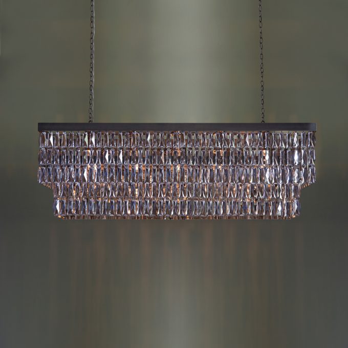 Black Chain Shallow Chandelier - Tigermoth Lighting