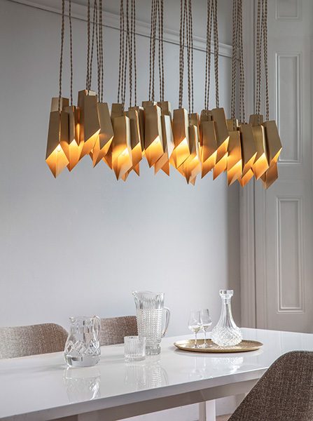 Immaculate statement lighting, hand-crafted in England.