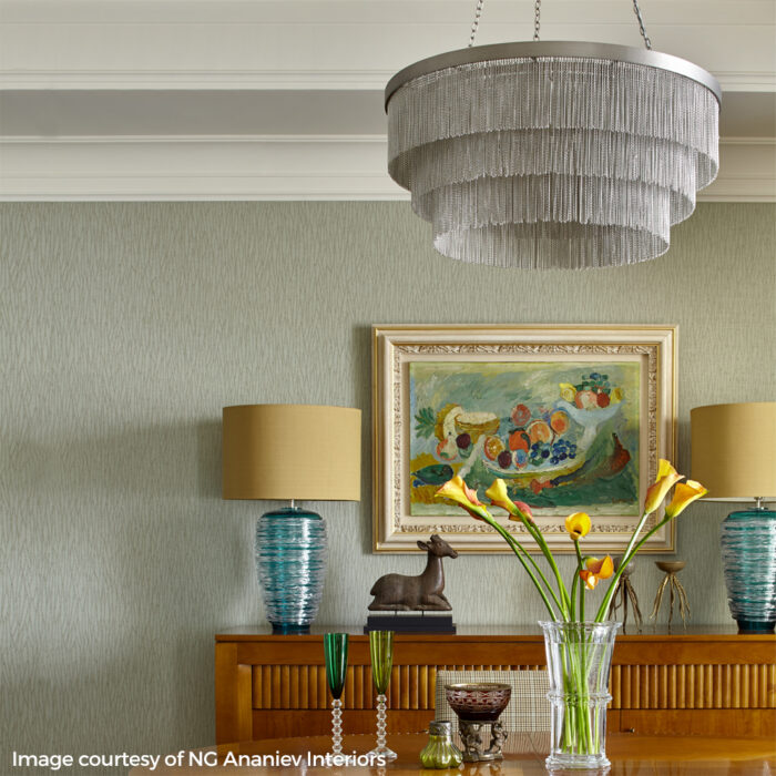 Silver Chain Shallow Chandelier - Tigermoth Lighting