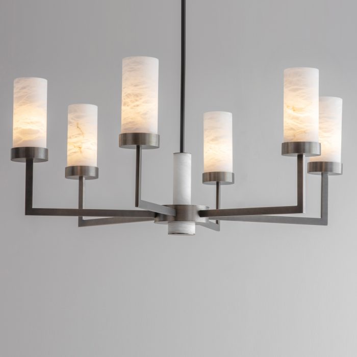 Compass Wall Light in Gold with Alabaster - Tigermoth Lighting