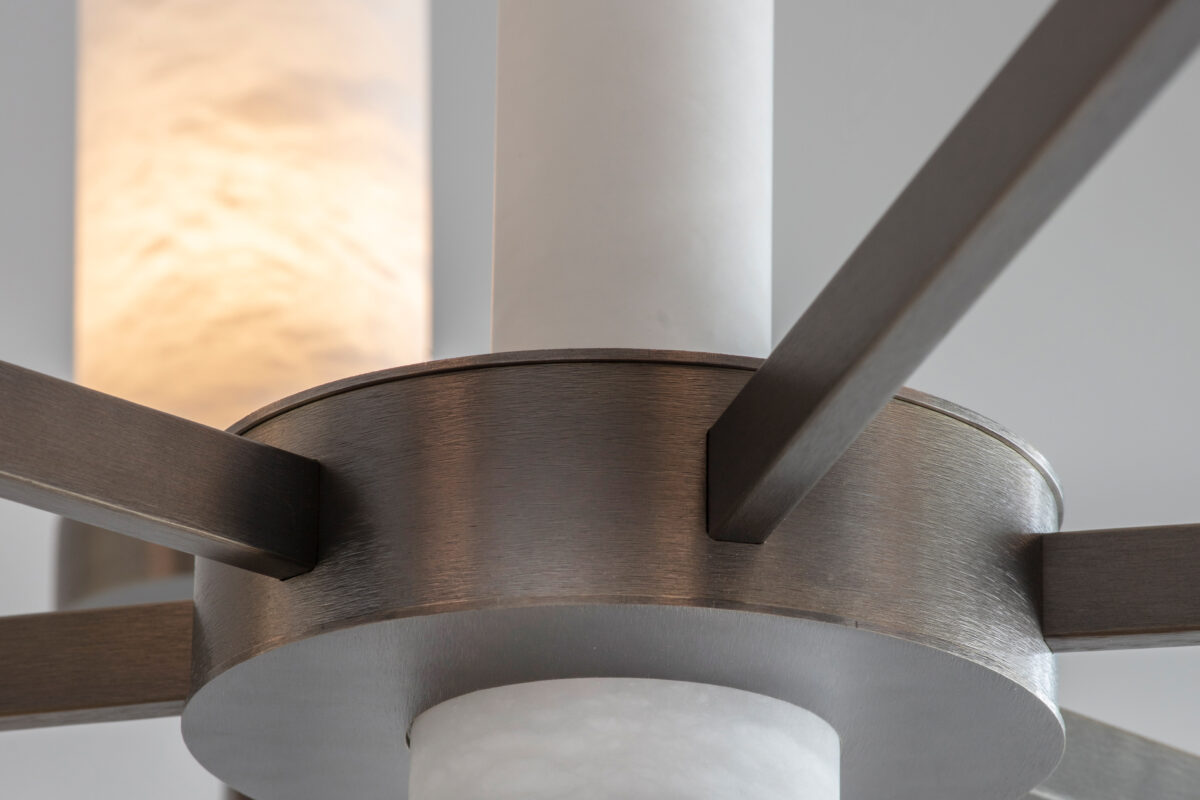 Compass Chandelier in Bronze with Alabaster_Lit_Detail 2- Square - HI ...